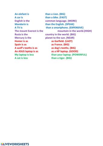 Interactive Worksheets in 120 Languages