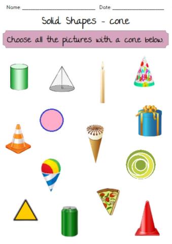 solid shape cone examples