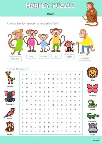 monkey wordsearch
