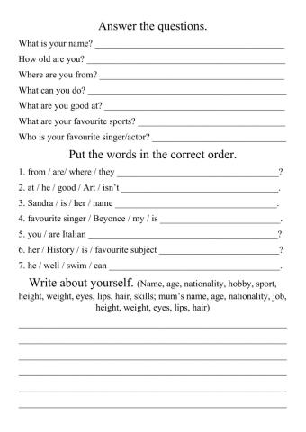 Ekaterina | Live Worksheets