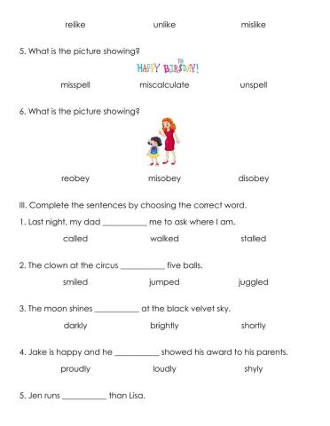 4th grade root words