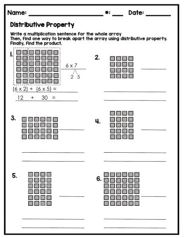 distributive property array