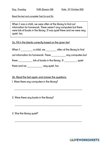 GUNAVALLI D/O M.MUNUSAMY | Live Worksheets