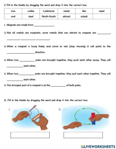Magnetism worksheet store
