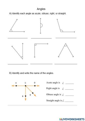 geometry angles worksheet grade 4