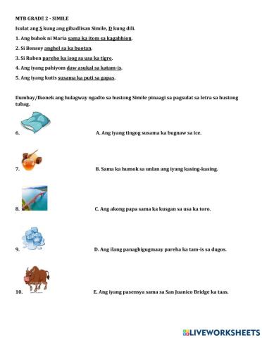simile examples tagalog
