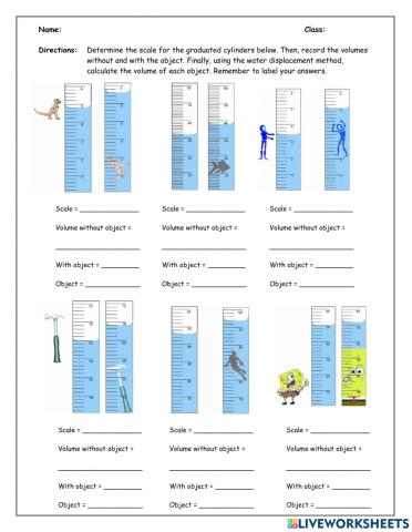water displacement method