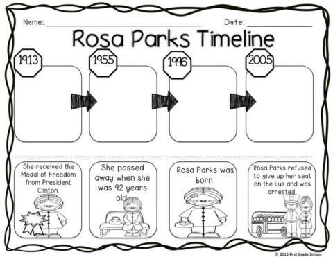 timeline activity first grade