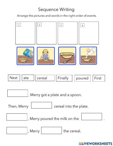 sequence for writing