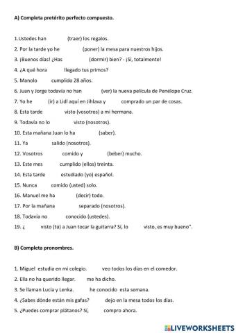 Hojas de ejercicios interactivas en 120 idiomas | LiveWorksheets