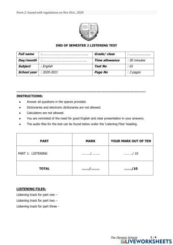 Sam Wardle | Live Worksheets