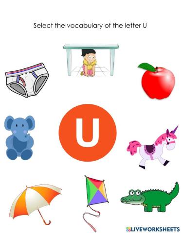 letter u objects clipart