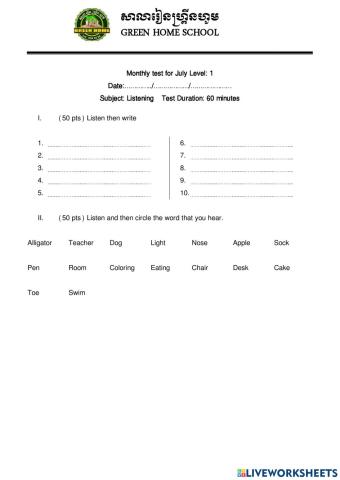 Worksheets | Live Worksheets