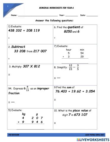 evian123 | Live Worksheets