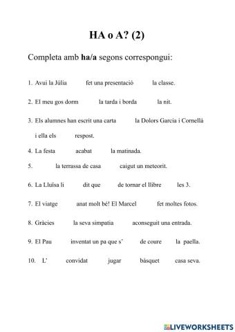 Worksheets | Live Worksheets