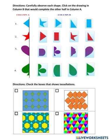 tessellation patterns worksheet