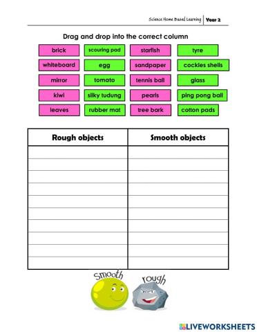 smooth objects worksheets