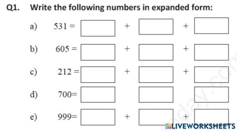 expanded form grade 2