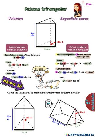 volumen del prisma triangular formula