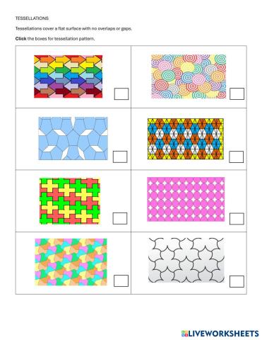 tessellation patterns worksheet