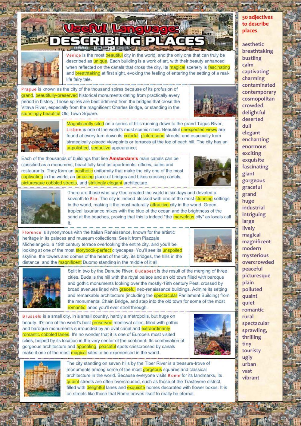 Useful Language Describing Places Worksheet Live Worksheets useful-language-describing-places-worksheet-live-worksheets