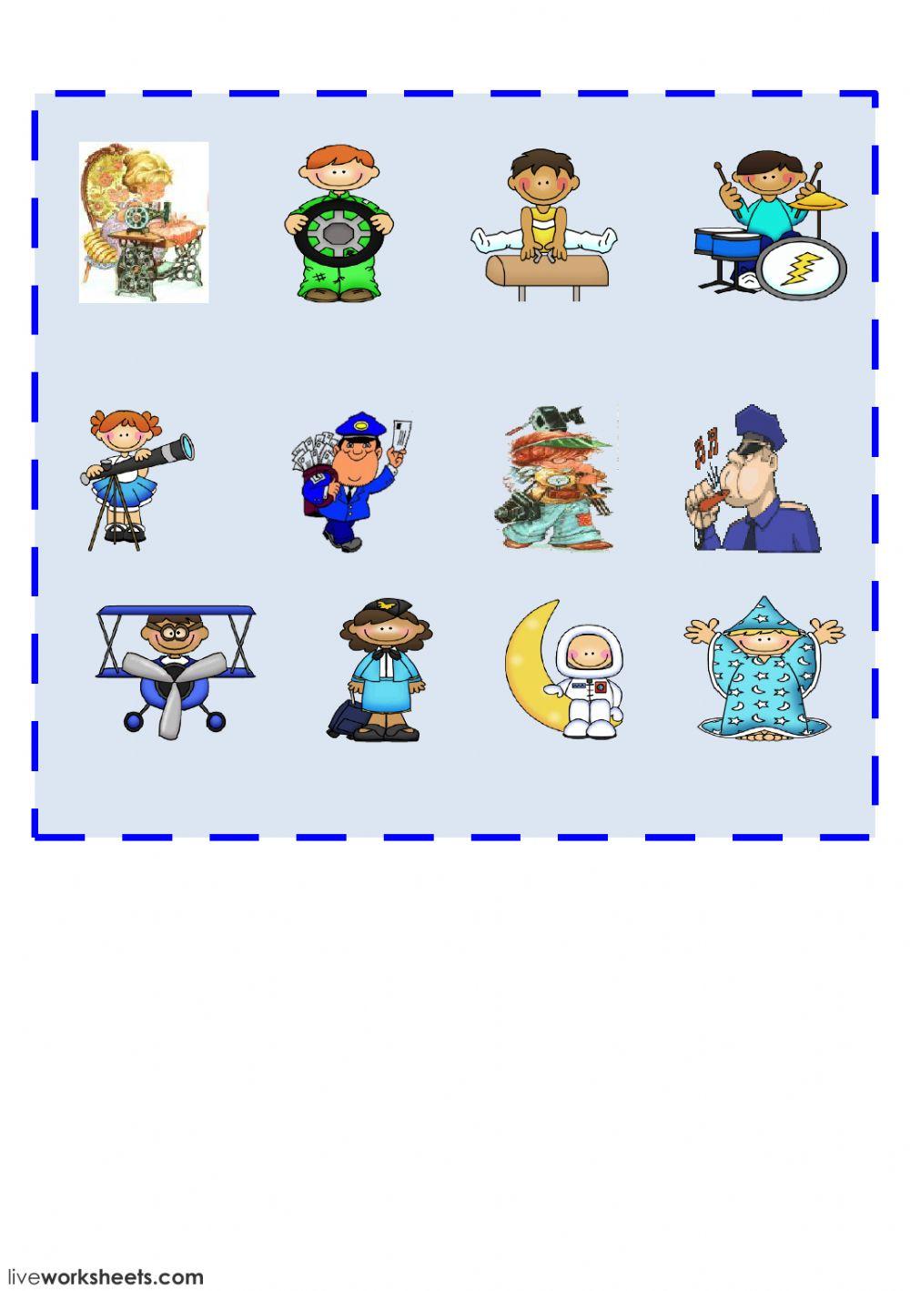 Jobs interactive worksheet | Live Worksheets