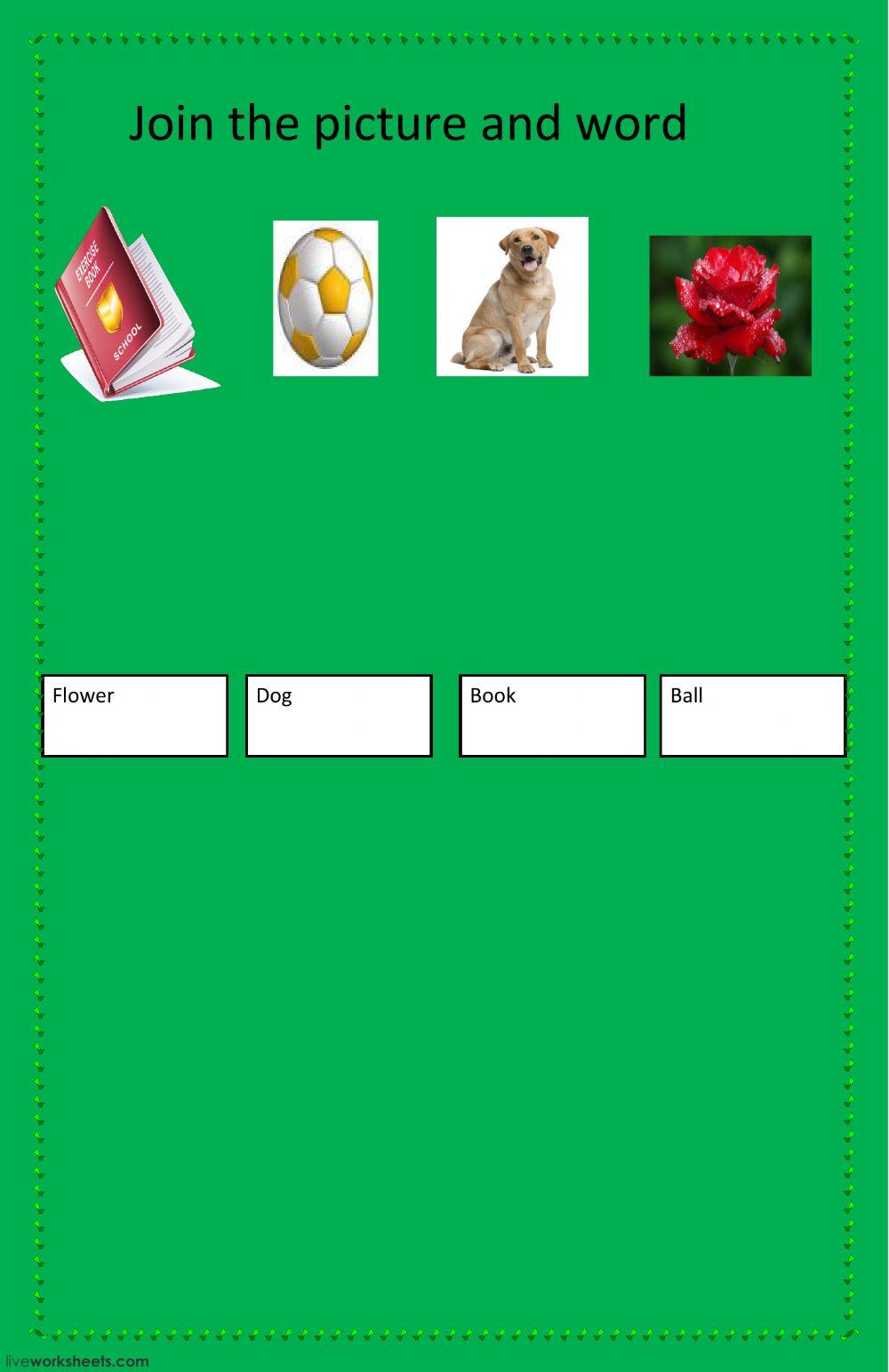 join the picture word interactive worksheet | Live Worksheets