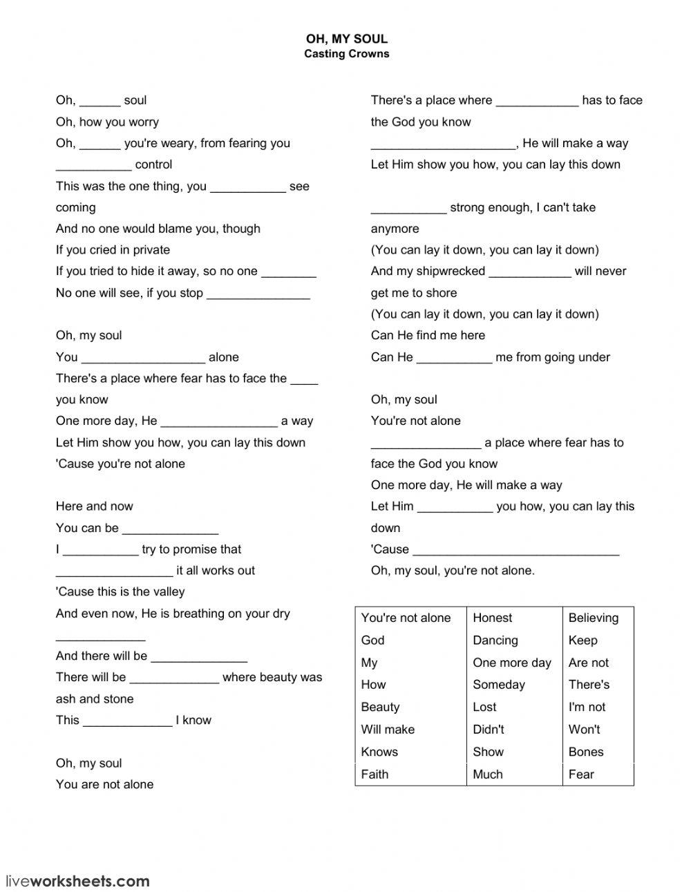 Listening worksheet | Live Worksheets