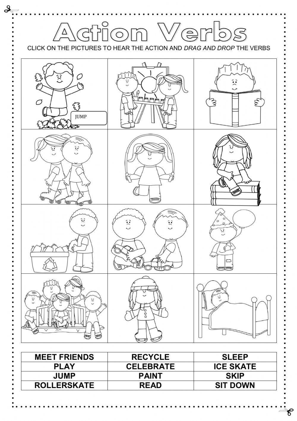 Action Verbs Worksheet For Kids action-verbs-worksheet-for-kids