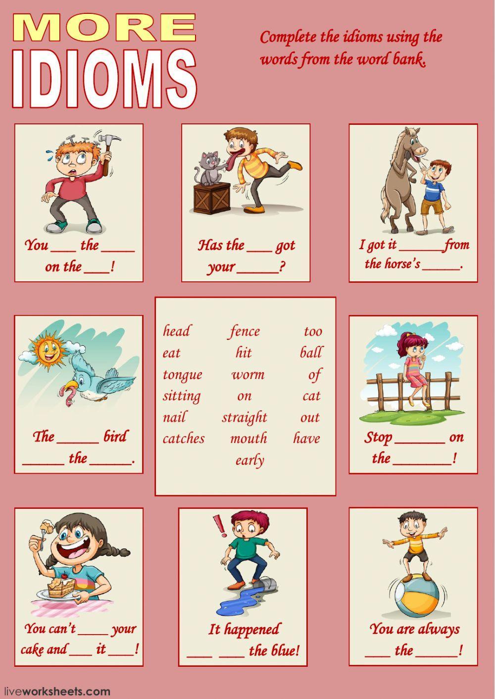 More Idioms 2 45538 | Víctor Gayol | Live Worksheets