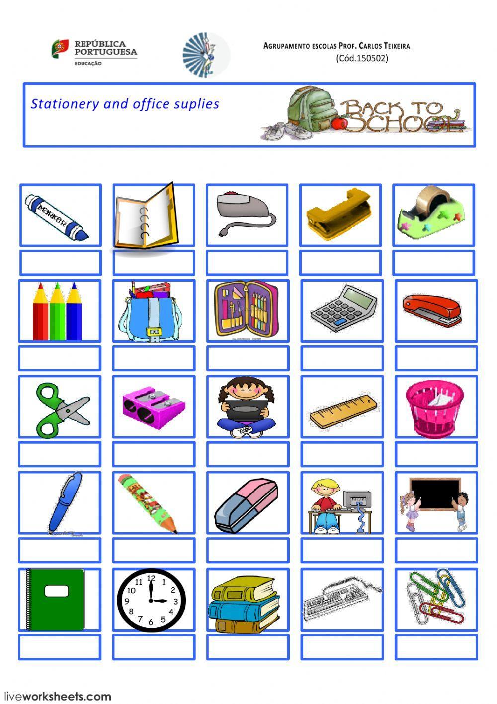Stationery and … | Free Interactive Worksheets | 45571