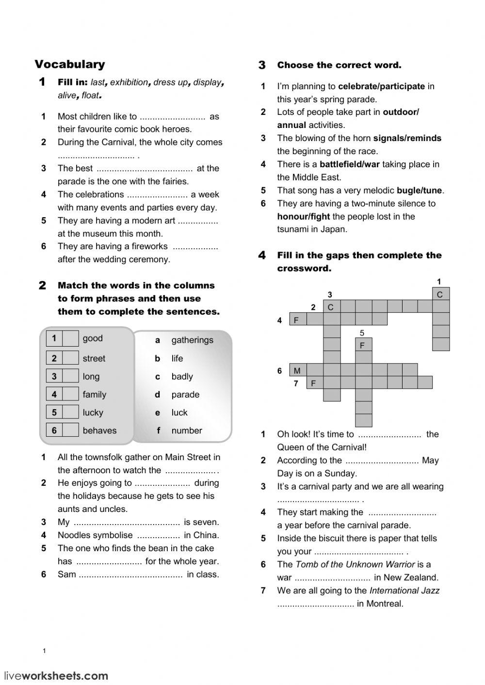 Spark 4 Resources online exercise for | Live Worksheets