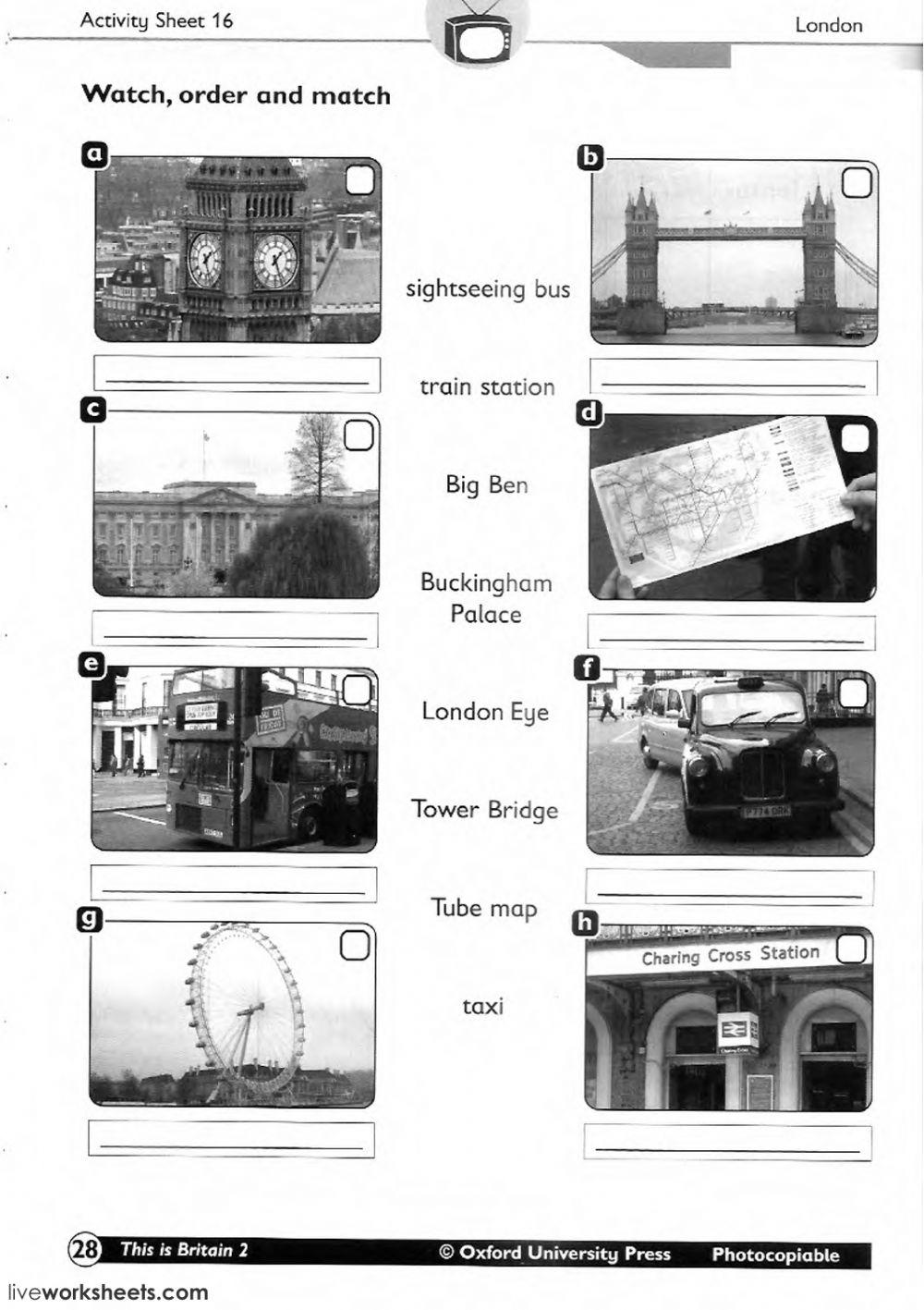 London worksheet | Live Worksheets