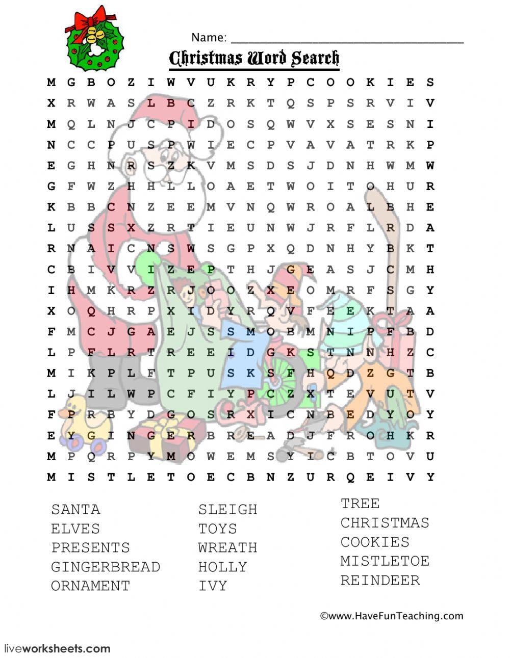 Christmas word search completed 5390613 | dukhed