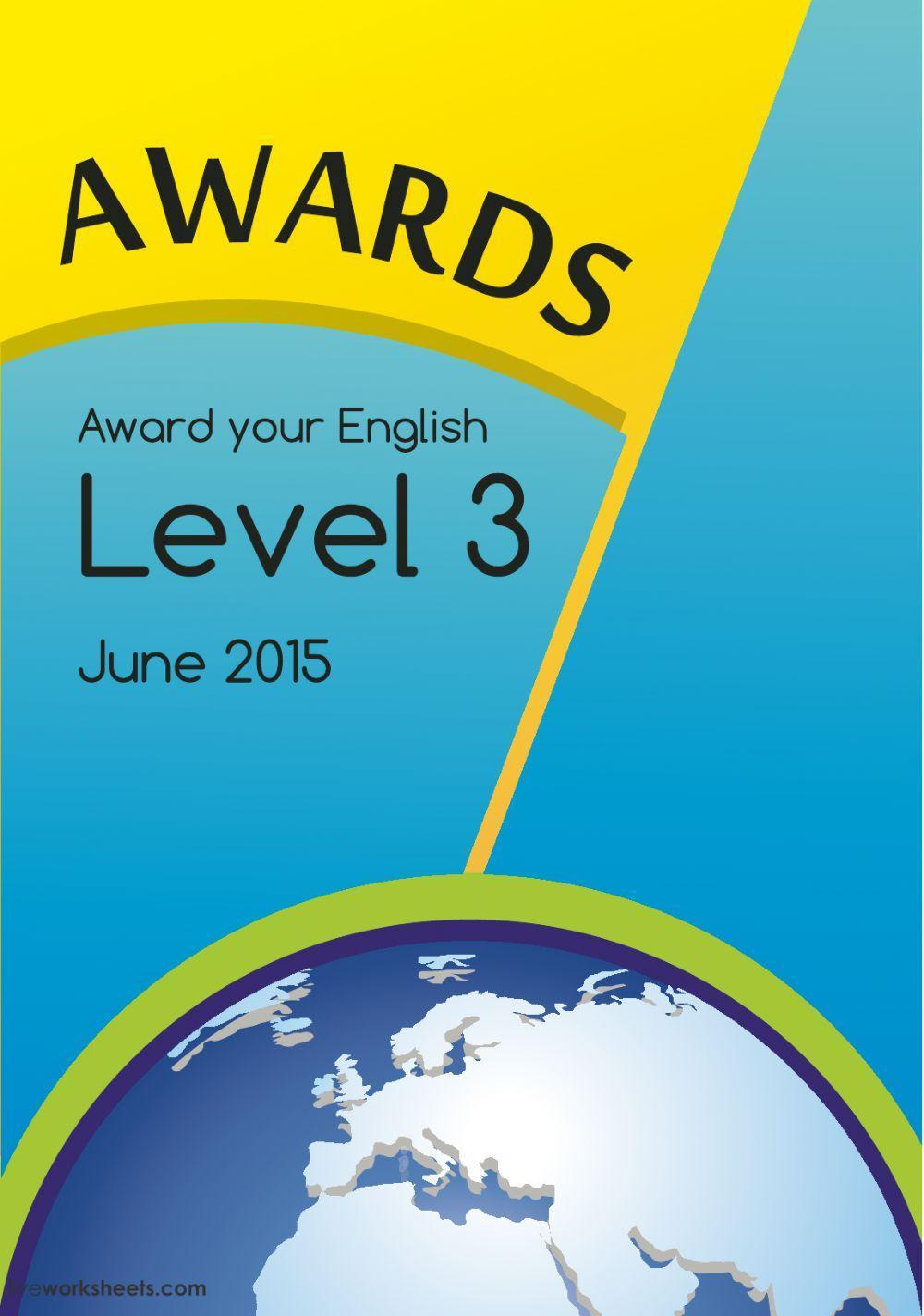AWARDS LEVEL 3 JUNE 2015 worksheet | Live Worksheets