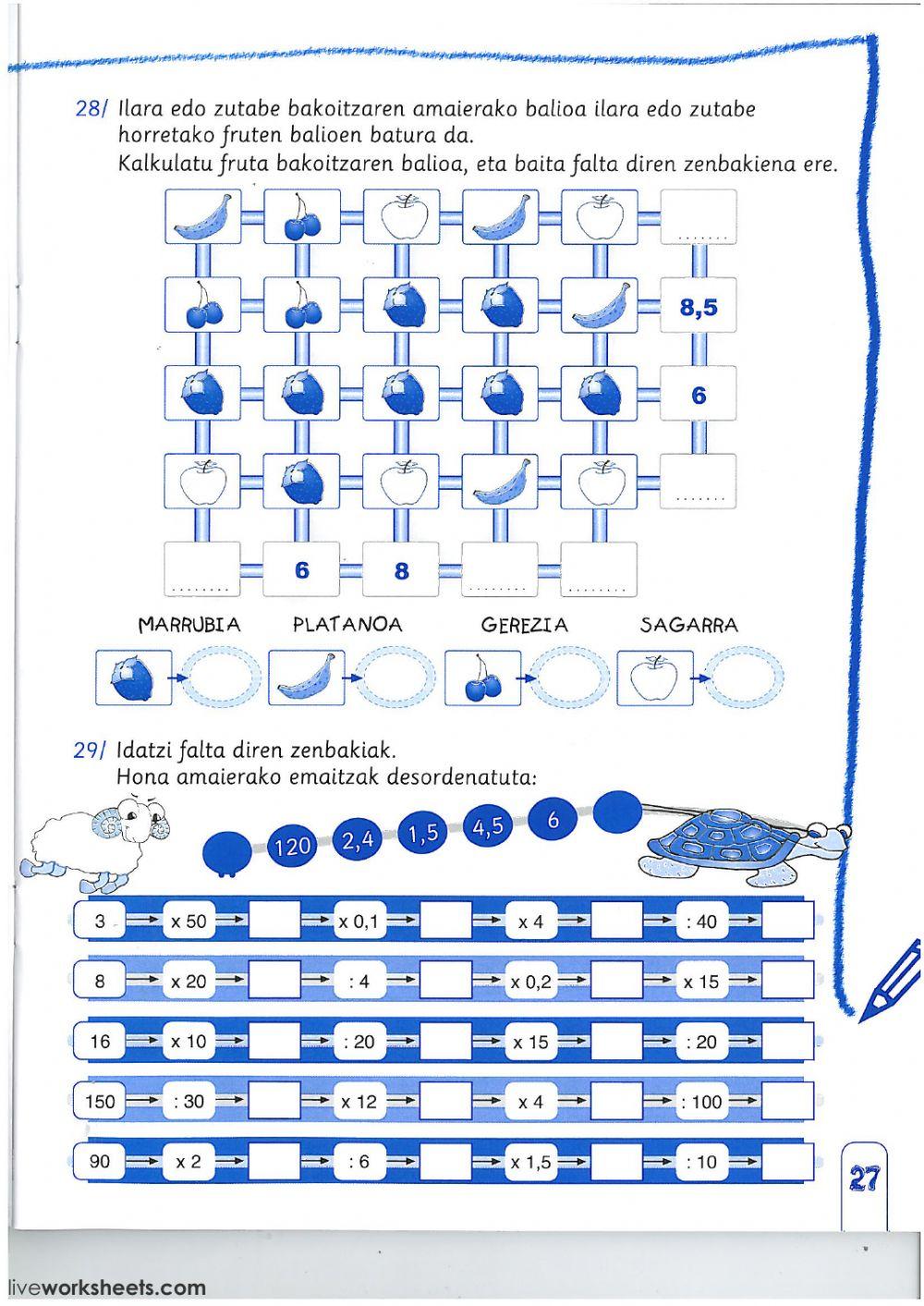 12 LK 27.orrialdea worksheet | Live Worksheets