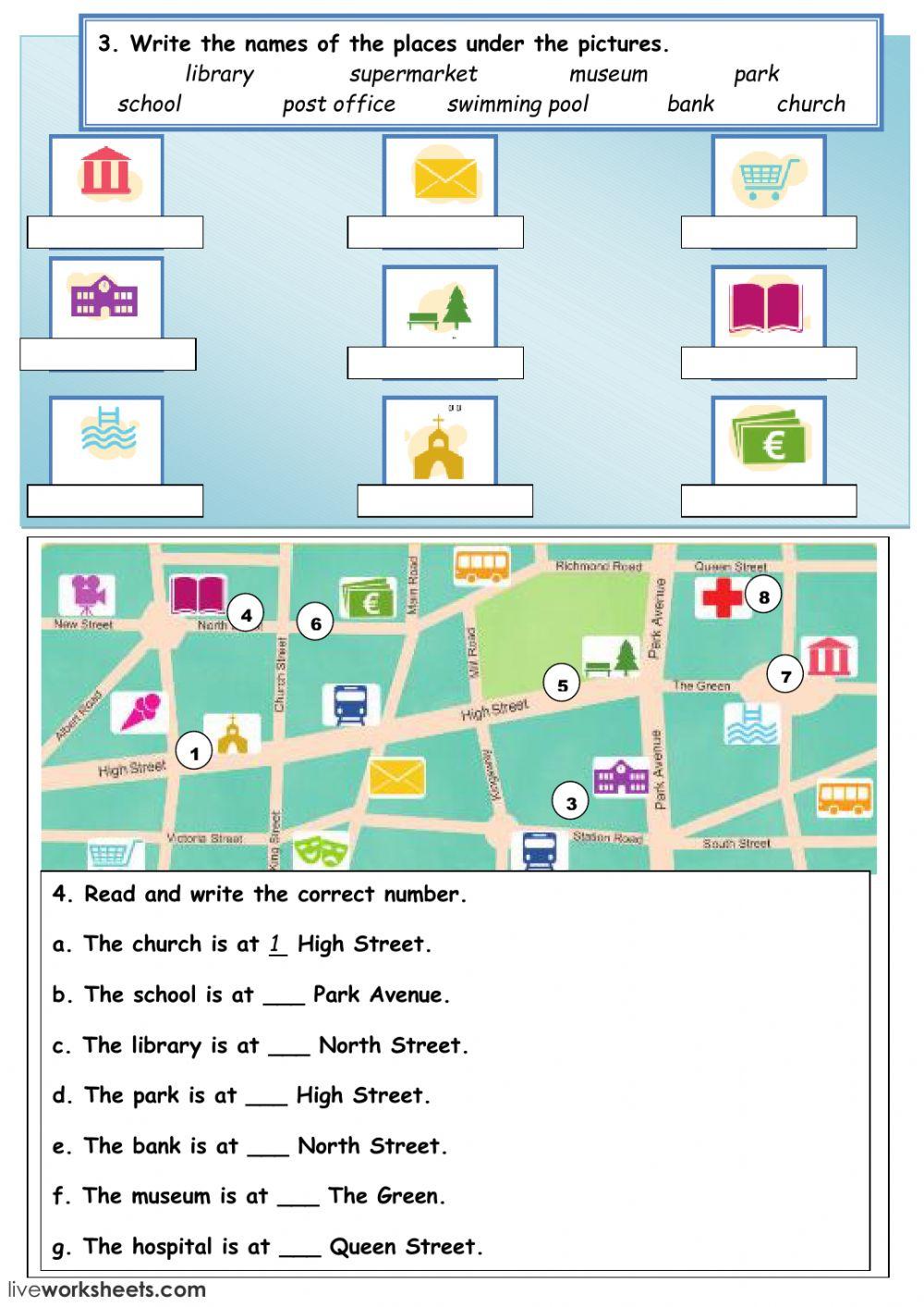 Where I live | Free Interactive Worksheets | 46456