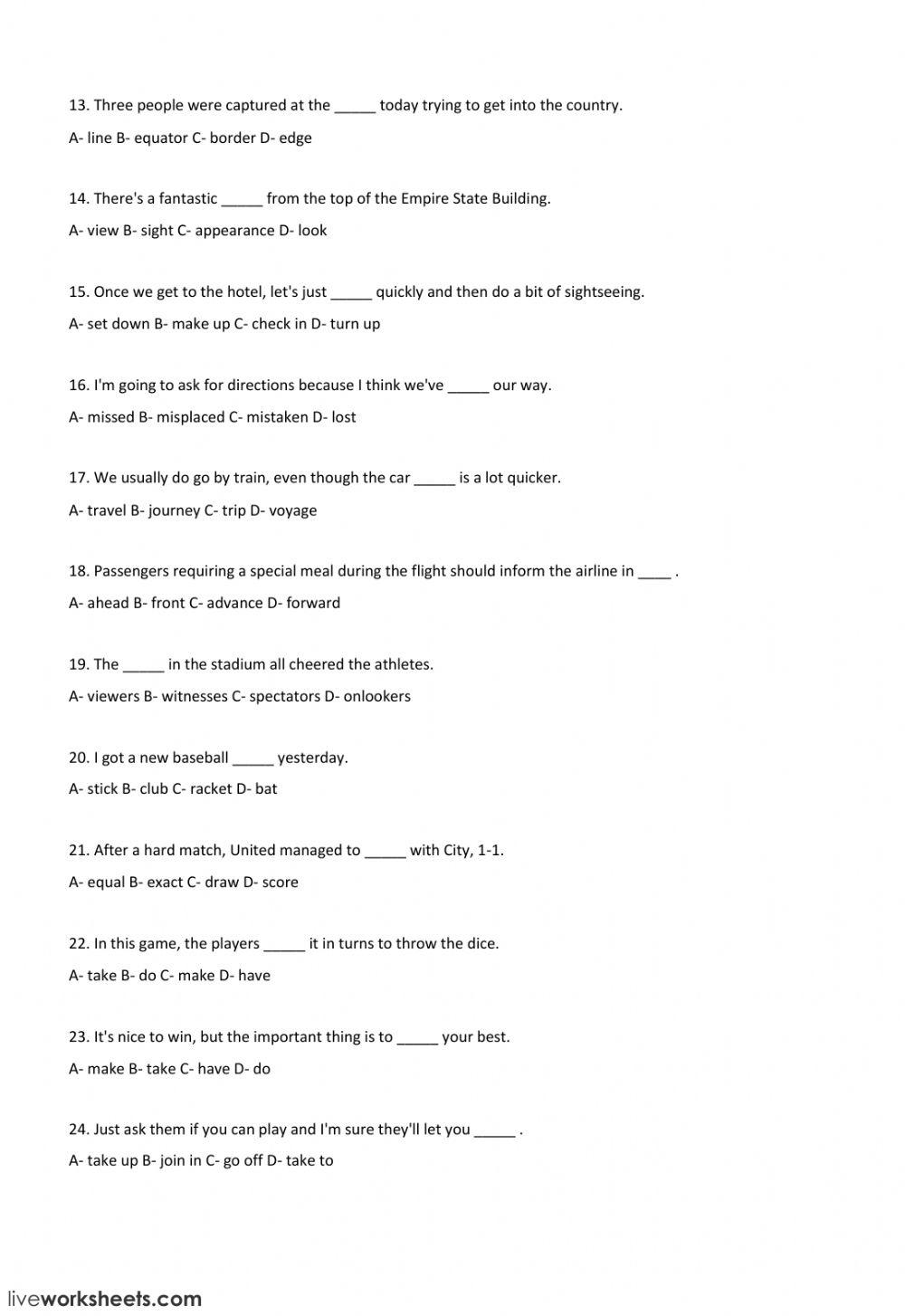 Vocabulary 8th grade online exercise for | Live Worksheets