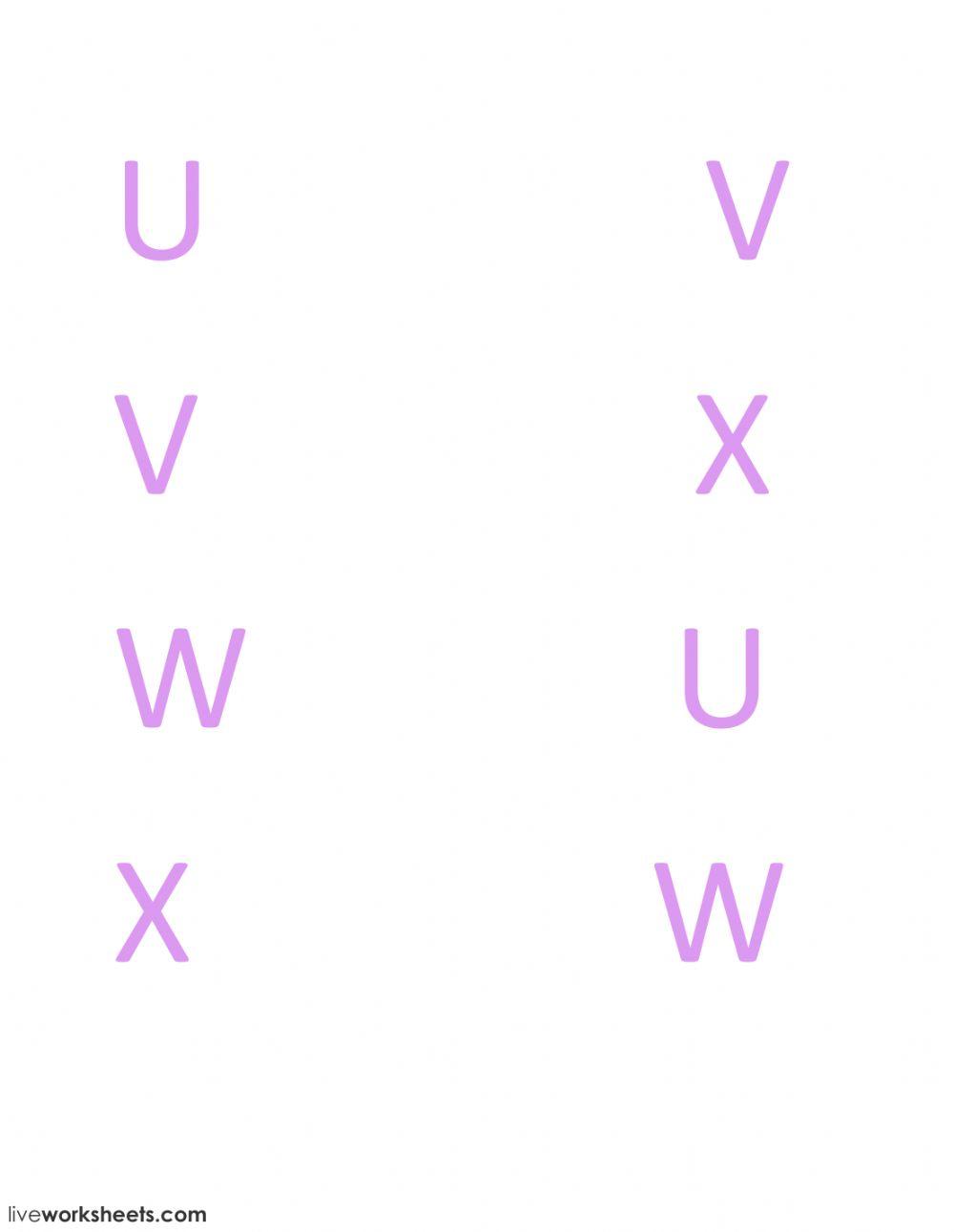 Match The Alphabets worksheet | Live Worksheets