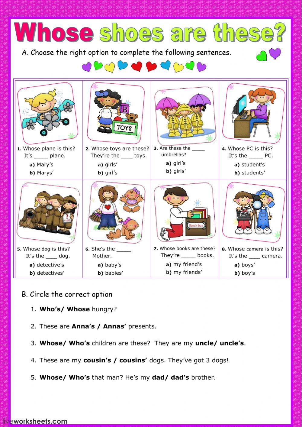 A class Possess… | Free Interactive Worksheets | 5387952