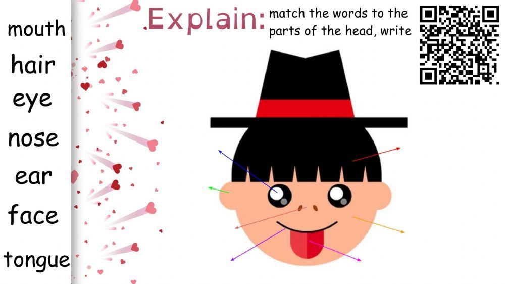 The Head - matching parts online exercise for | Live Worksheets