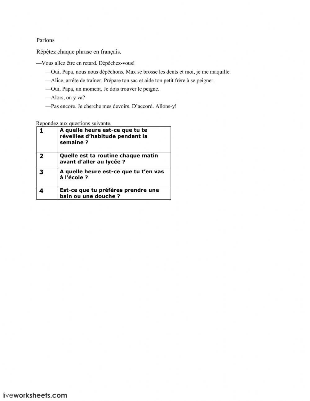 Chapter 5.1 Speaking Practices worksheet | Live Worksheets