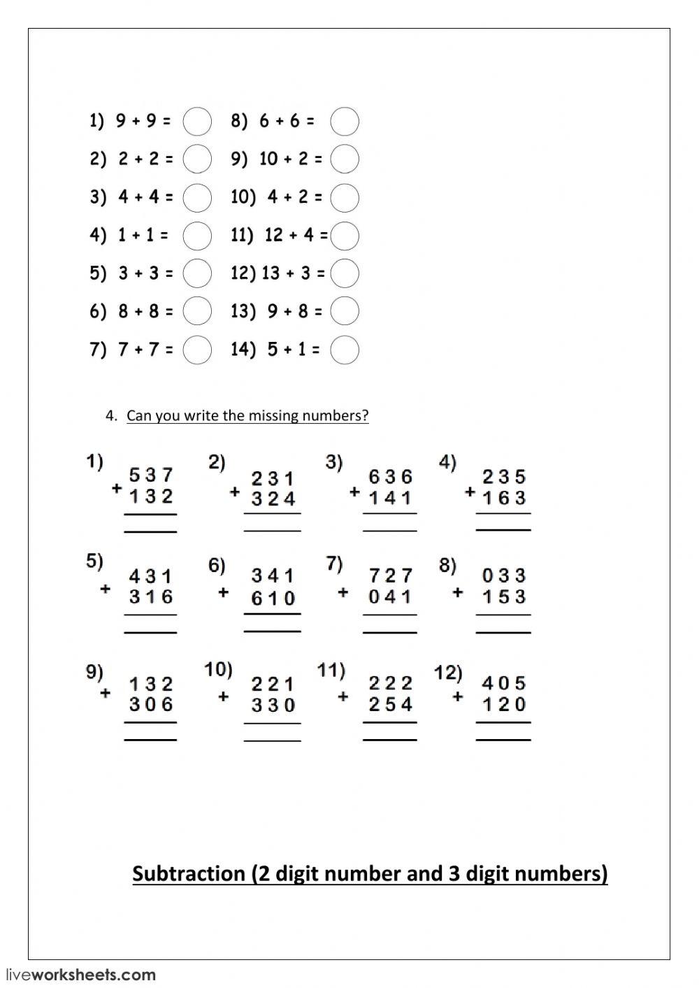 Math Revision 1 worksheet | Live Worksheets