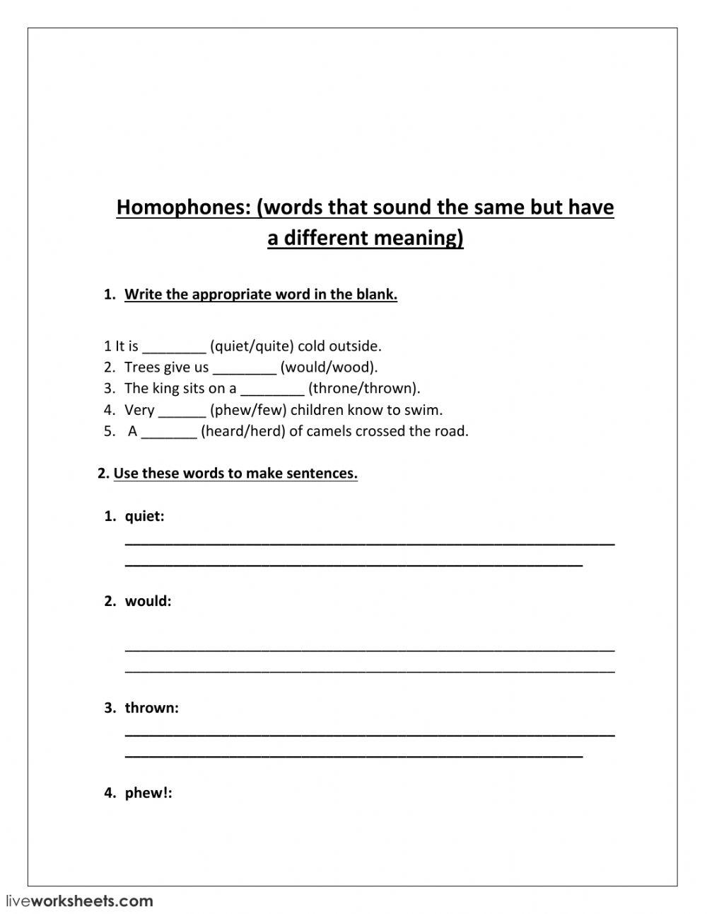 English Revision worksheet | Live Worksheets