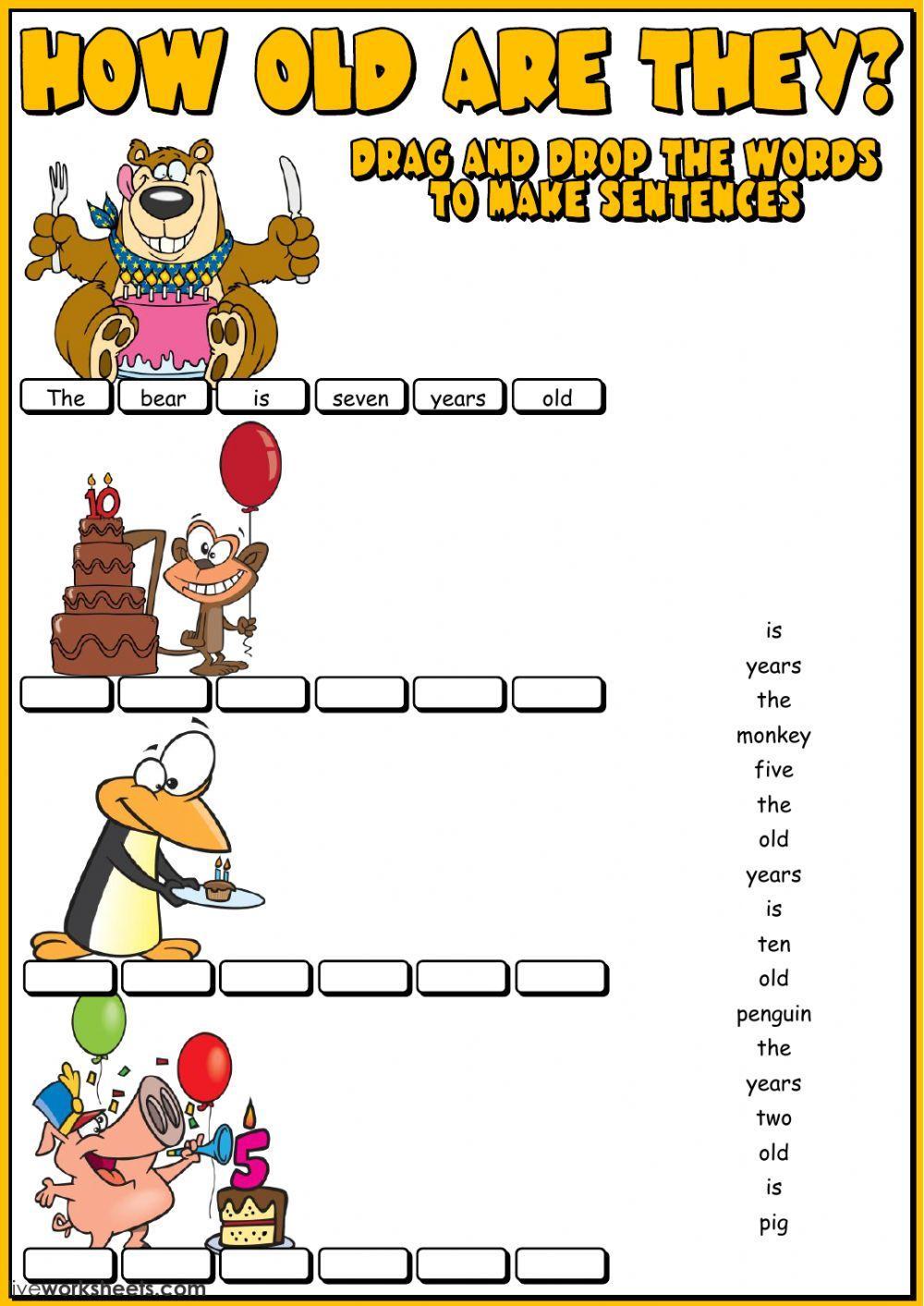 How old are they? - Make sentences 47815 | Víctor Gayol