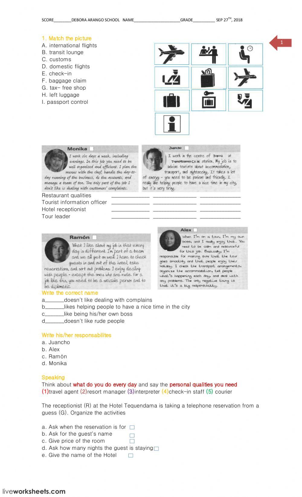 airport worksheet | Live Worksheets