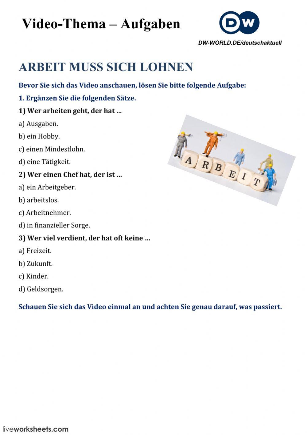 Die Arbeit muss sich lohnen 49872 | Dina Schinkarenko