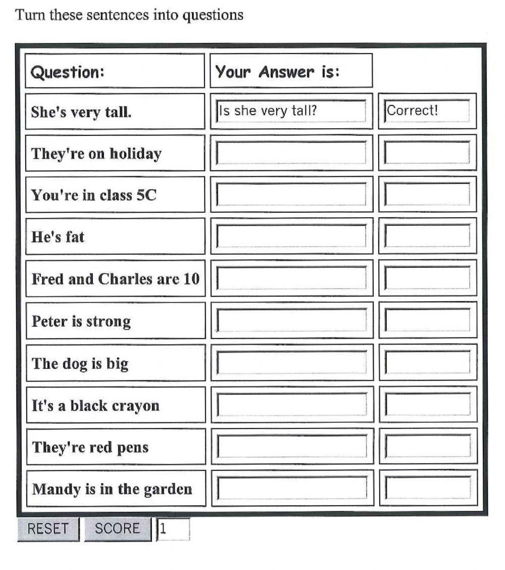 She-s very tall… | Free Interactive Worksheets | 49901