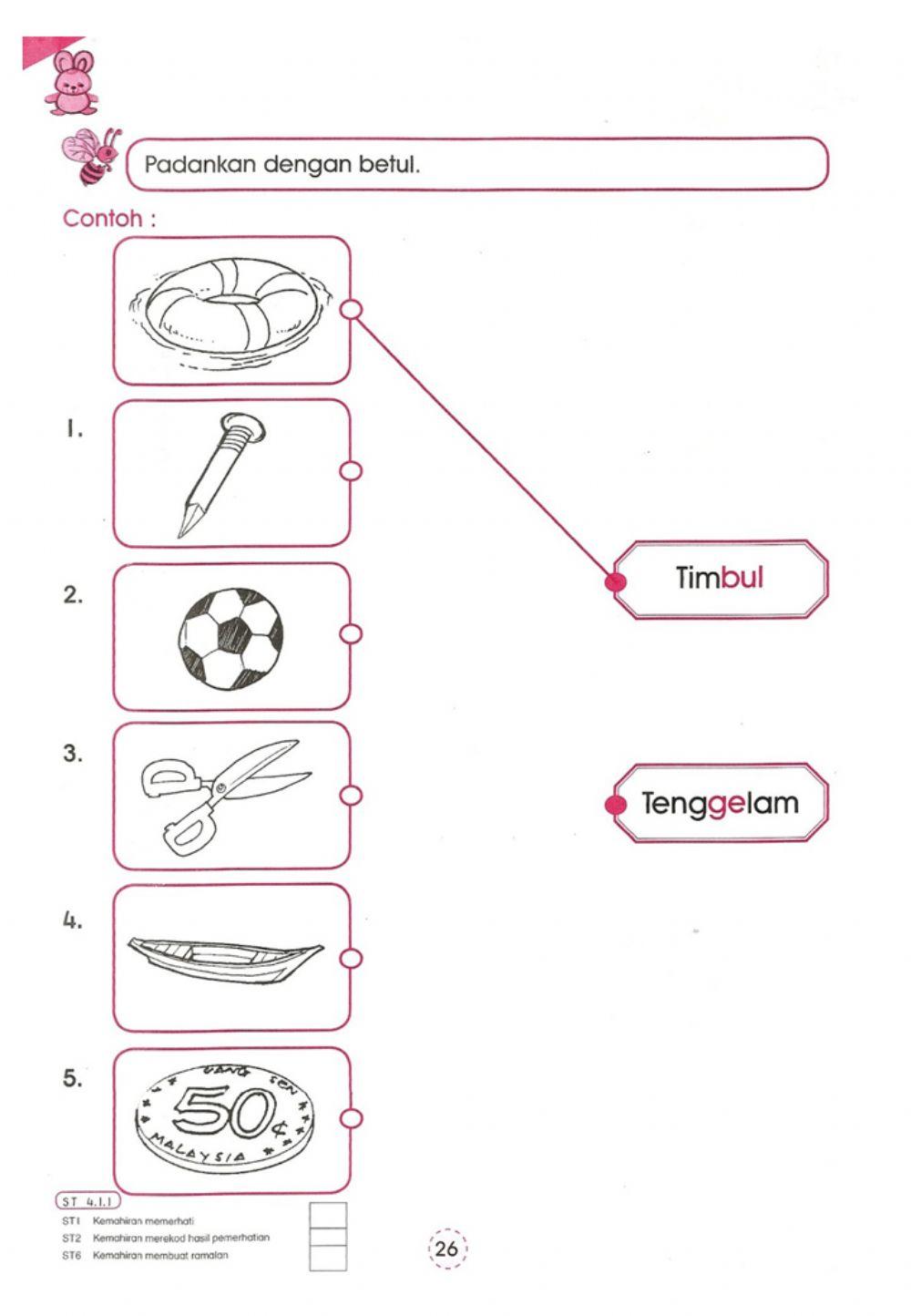 Timbul tengelam worksheet | Live Worksheets