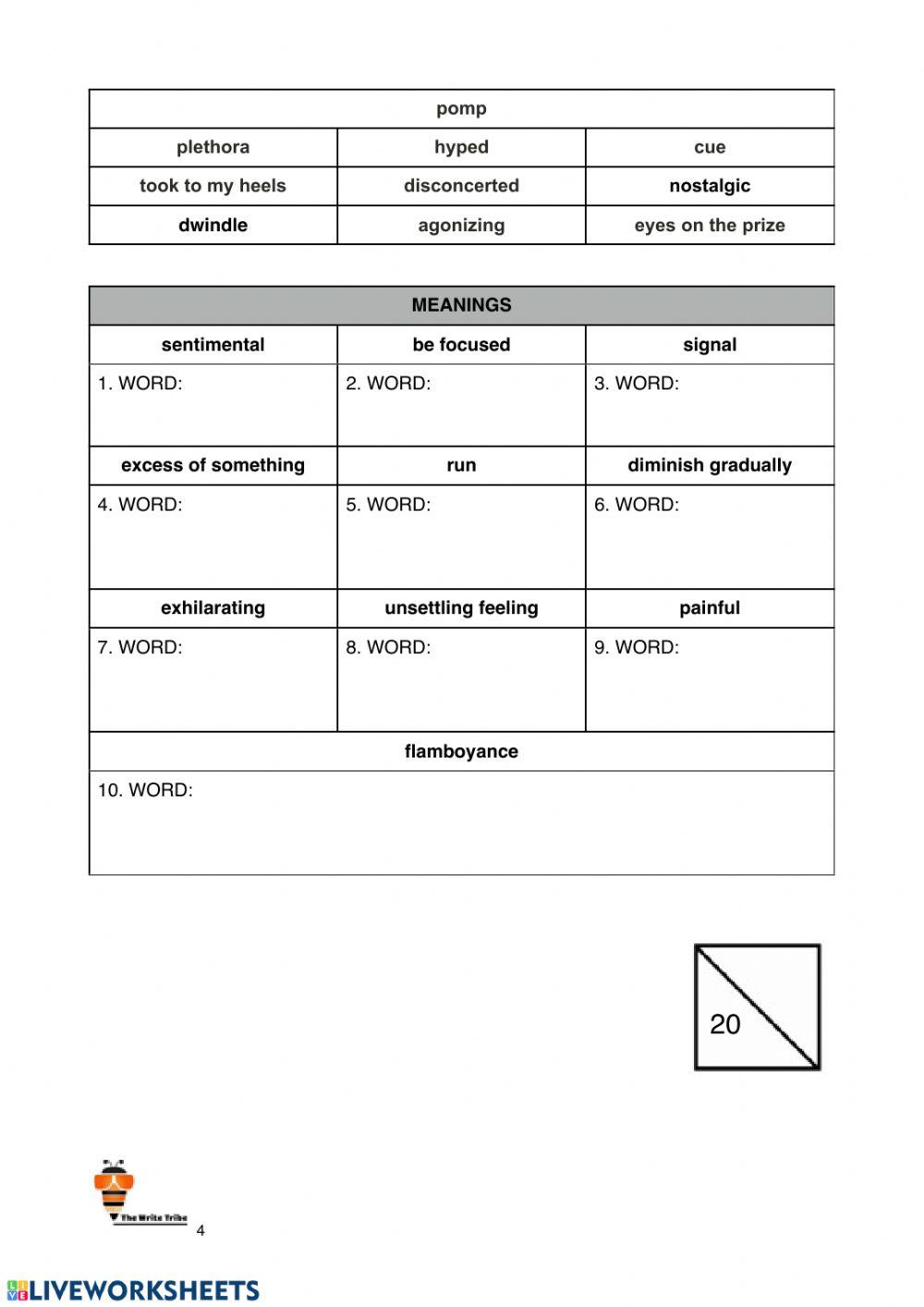Week 4 p5-6 worksheet | Live Worksheets